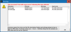 JPEG-Repair Manual | Interpreting Error Log Window – DiskTuna // Photo ...