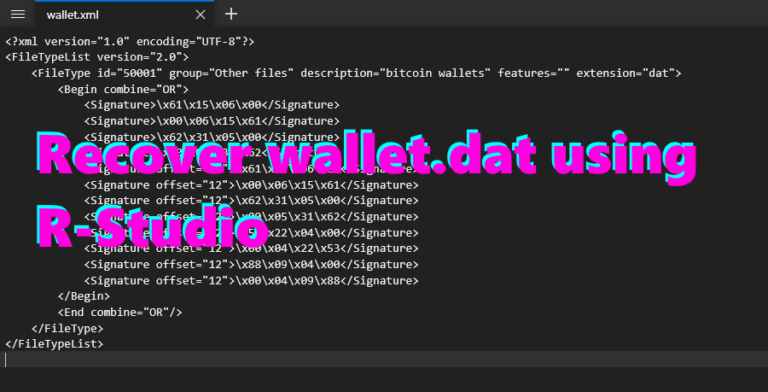 Recover lost or deleted Bitcoin Wallet.dat using R-Studio – DiskTuna // Photo Repair & Photo ...